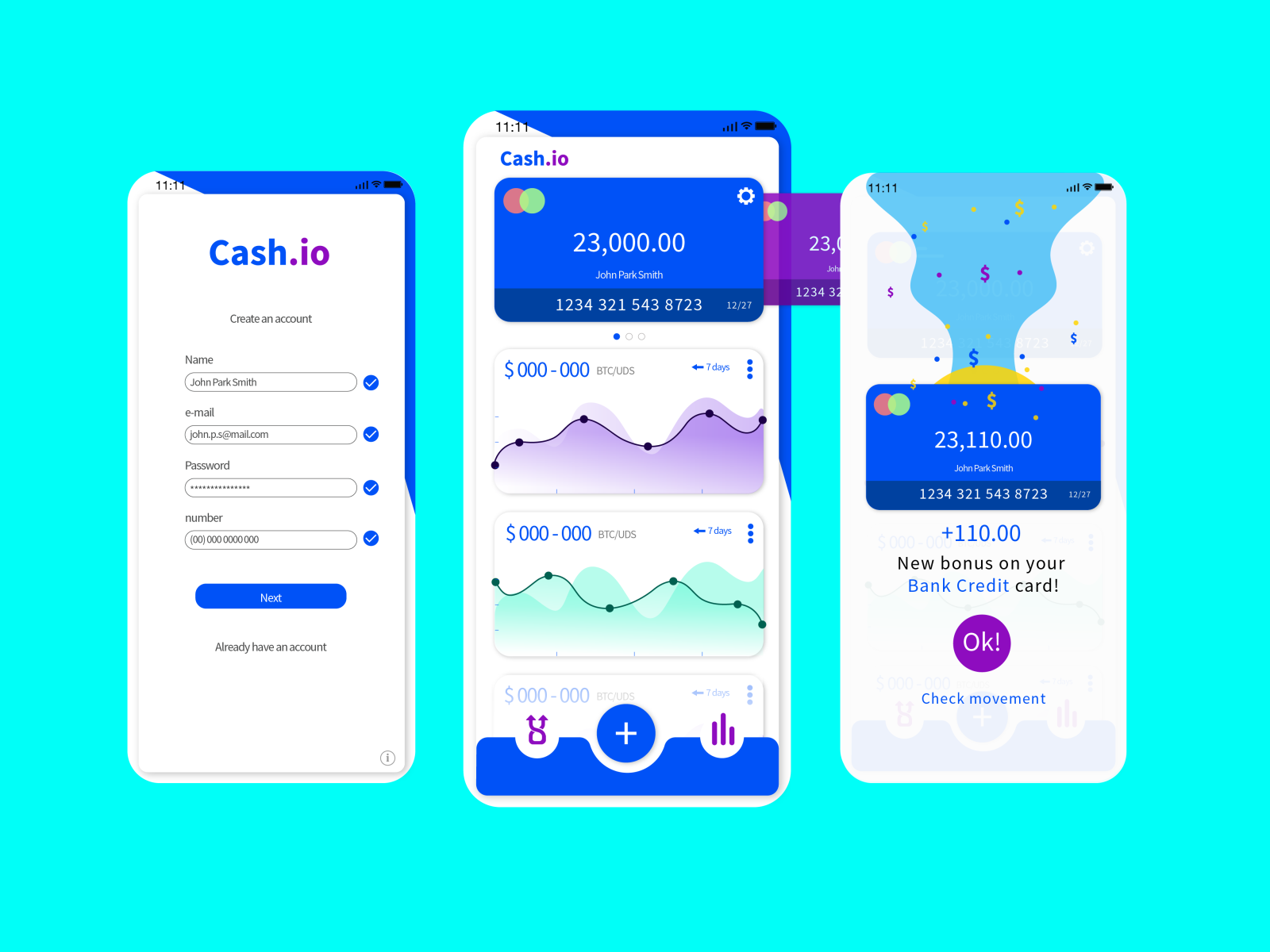 cashio app by Nora Candytooth on Dribbble