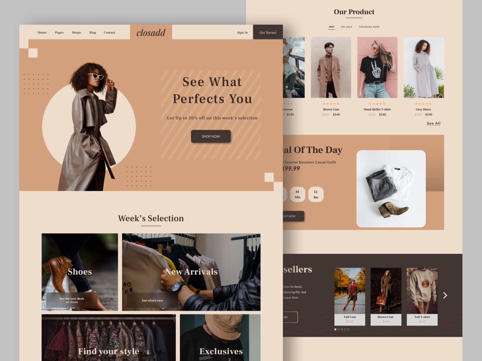 Fashion E-commerce Landing Page by Gocha Gochashvili on Dribbble