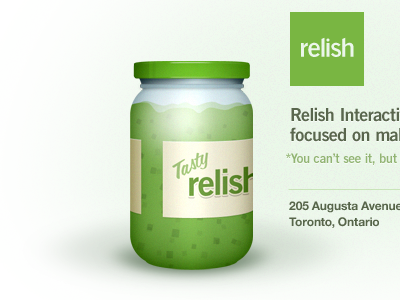 Relish by Steve Palmer on Dribbble