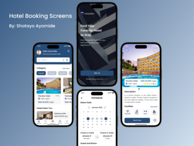 Hotel booking screens by Shotayo Ayomide Mary on Dribbble