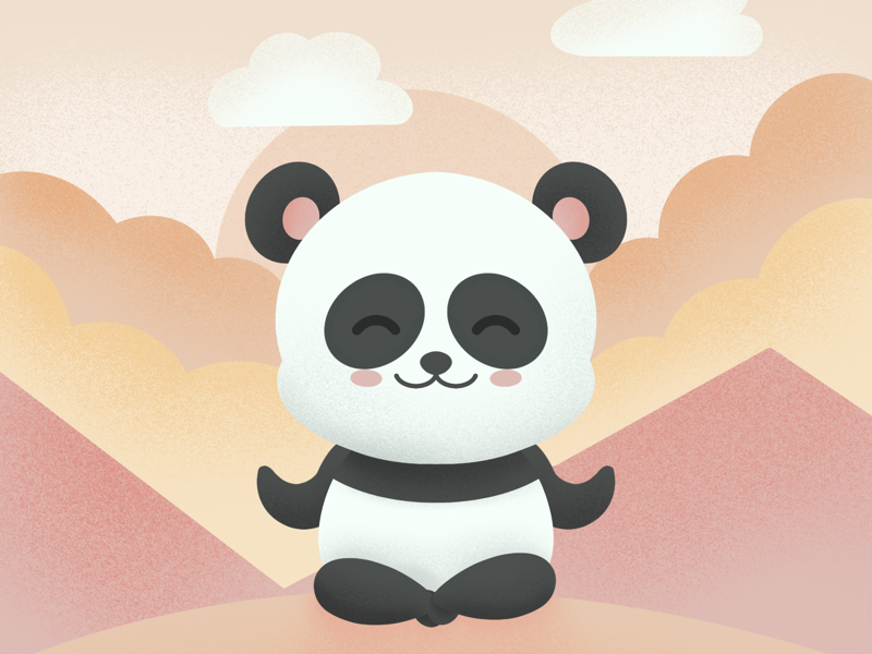 Zen Panda by Aris on Dribbble
