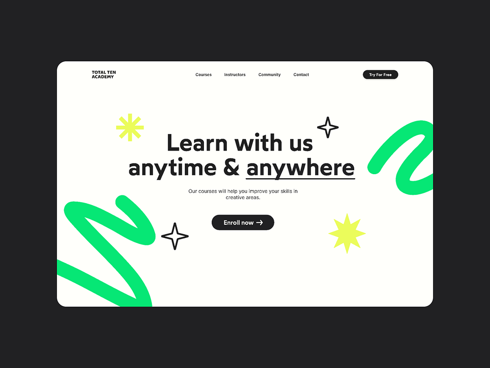 Total Ten Academy by Alme Letters on Dribbble