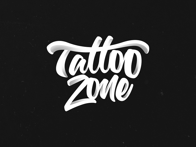 Tattoo Zone Calligraphy Logo by Sergey Gribanov on Dribbble