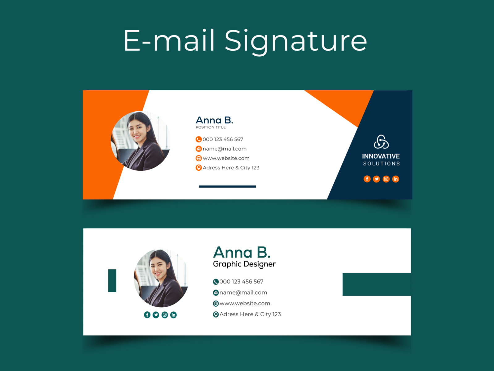 E-mail Signature Template by Sayela Ahmed on Dribbble