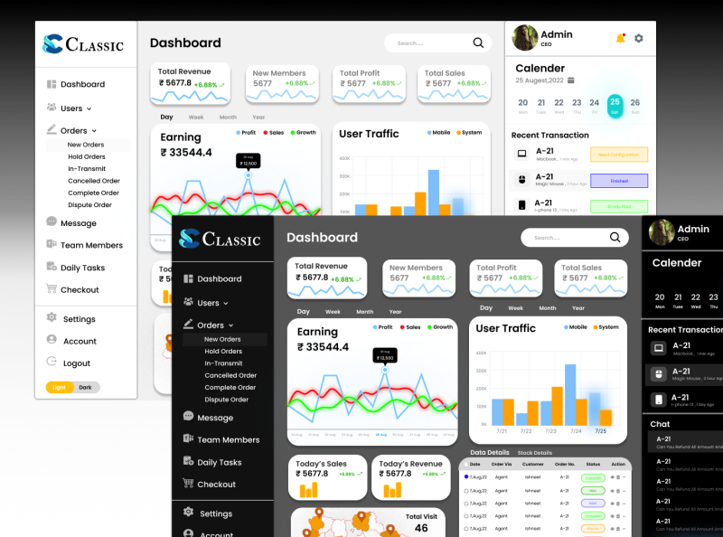 Concept Of Light & Dark Mode by Ishneet Kaur on Dribbble