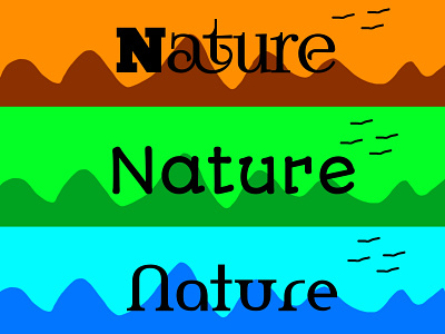 Nature text design by CreatorGT on Dribbble