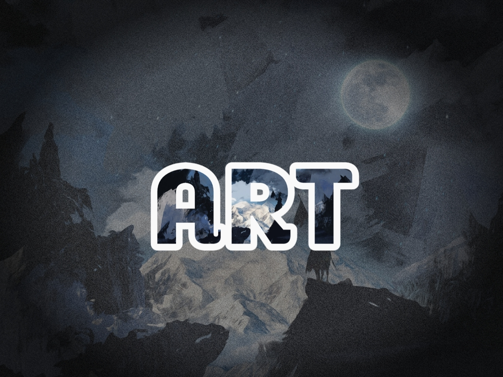 Art text design with mountain night art by CreatorGT on Dribbble
