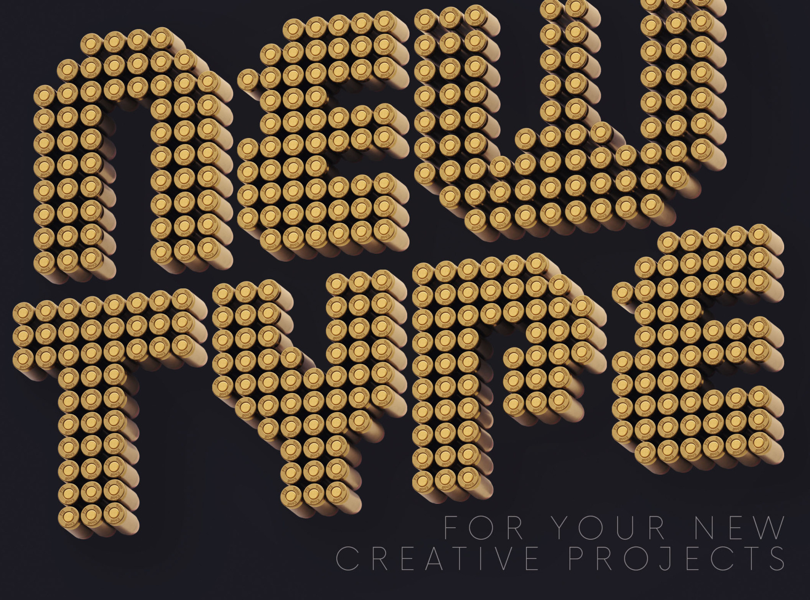 Bullets - Free 3D Lettering by CruzineDesign on Dribbble