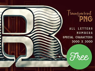 FREE Vintage Metalic 3D Lettering by CruzineDesign on Dribbble