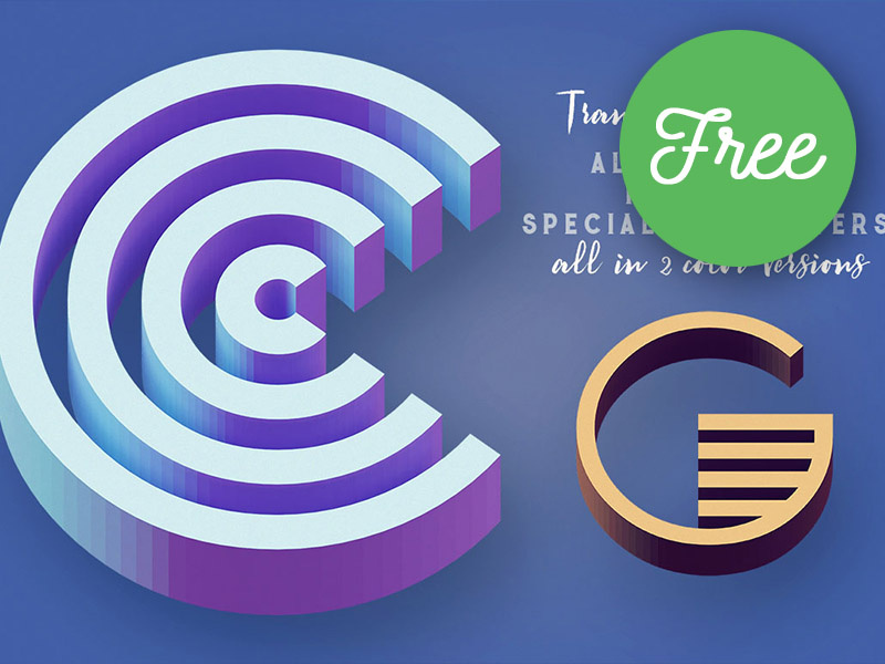 Futuristic Geometry - FREE 3D Lettering by CruzineDesign on Dribbble