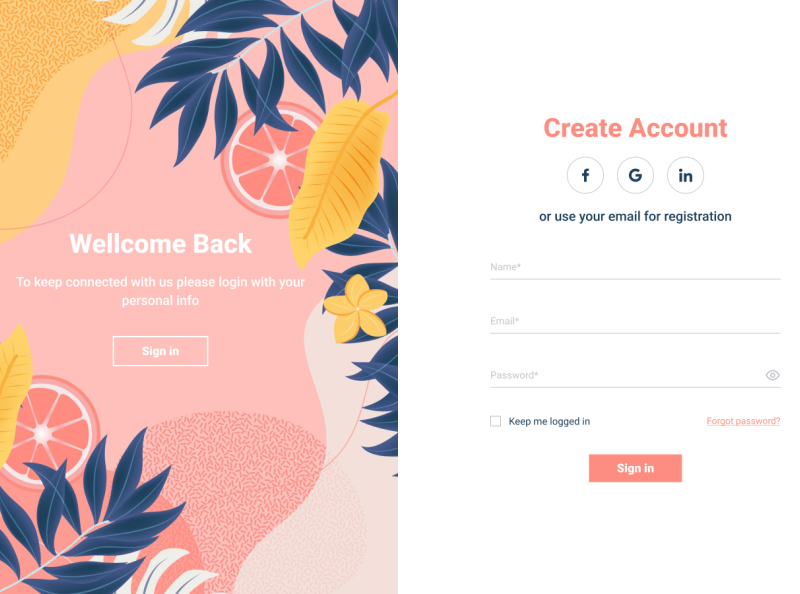 Form - Create Account by Anastasiia on Dribbble