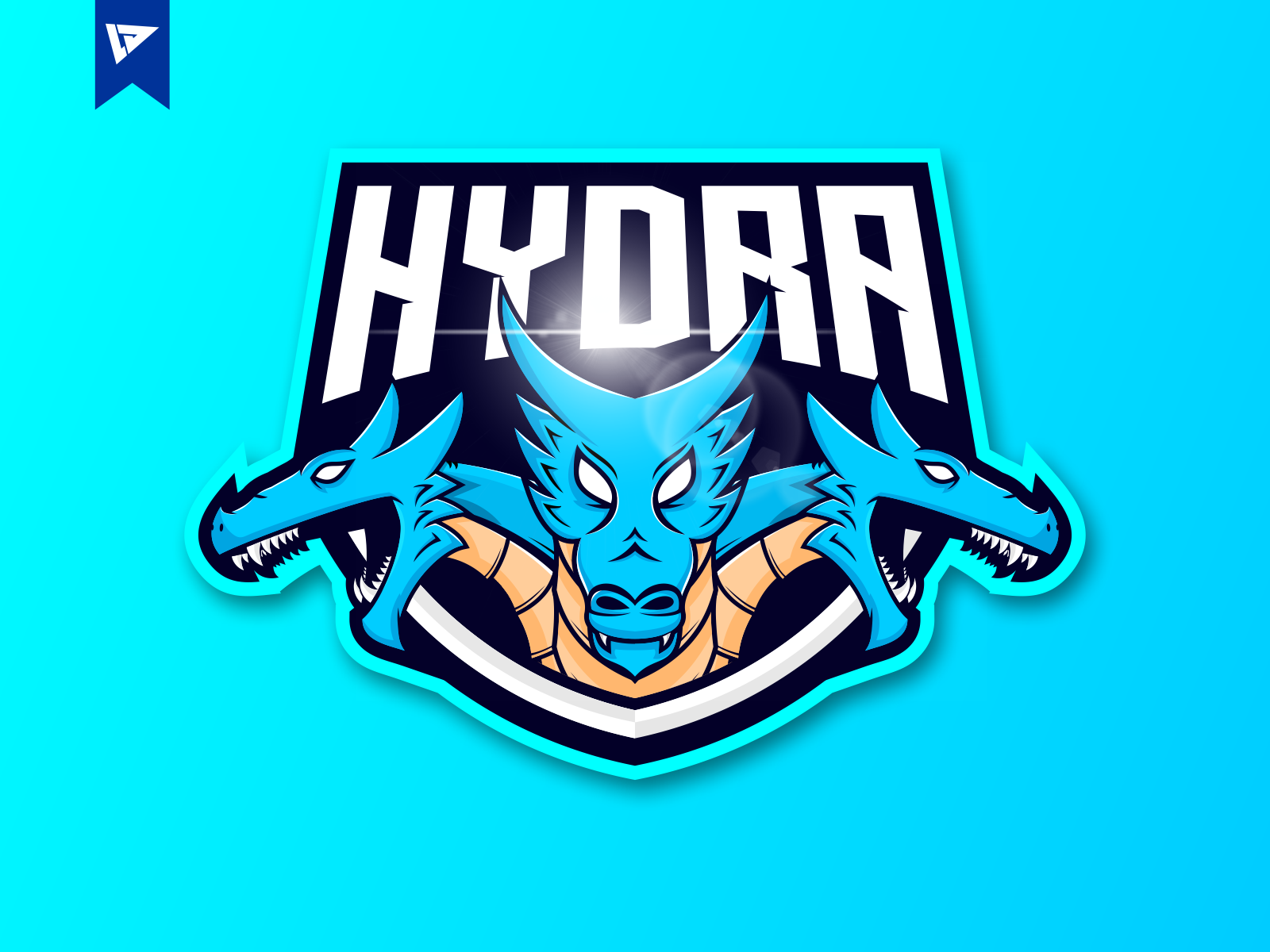 Hydra Mascot Logo for esprot, sport, team by Vicky_Design on Dribbble