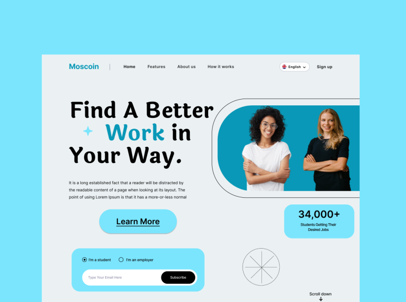 Online Job Portal Header by Rahul Deb on Dribbble