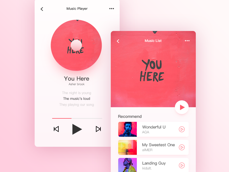 Music Player by akulamatata on Dribbble
