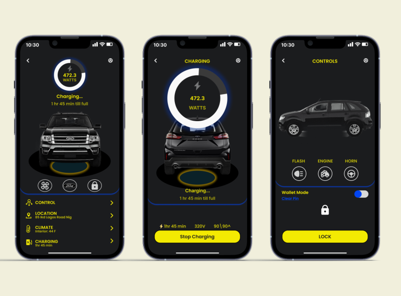 Car interface for FORD Car Brand by Adebayo Taofeeq on Dribbble