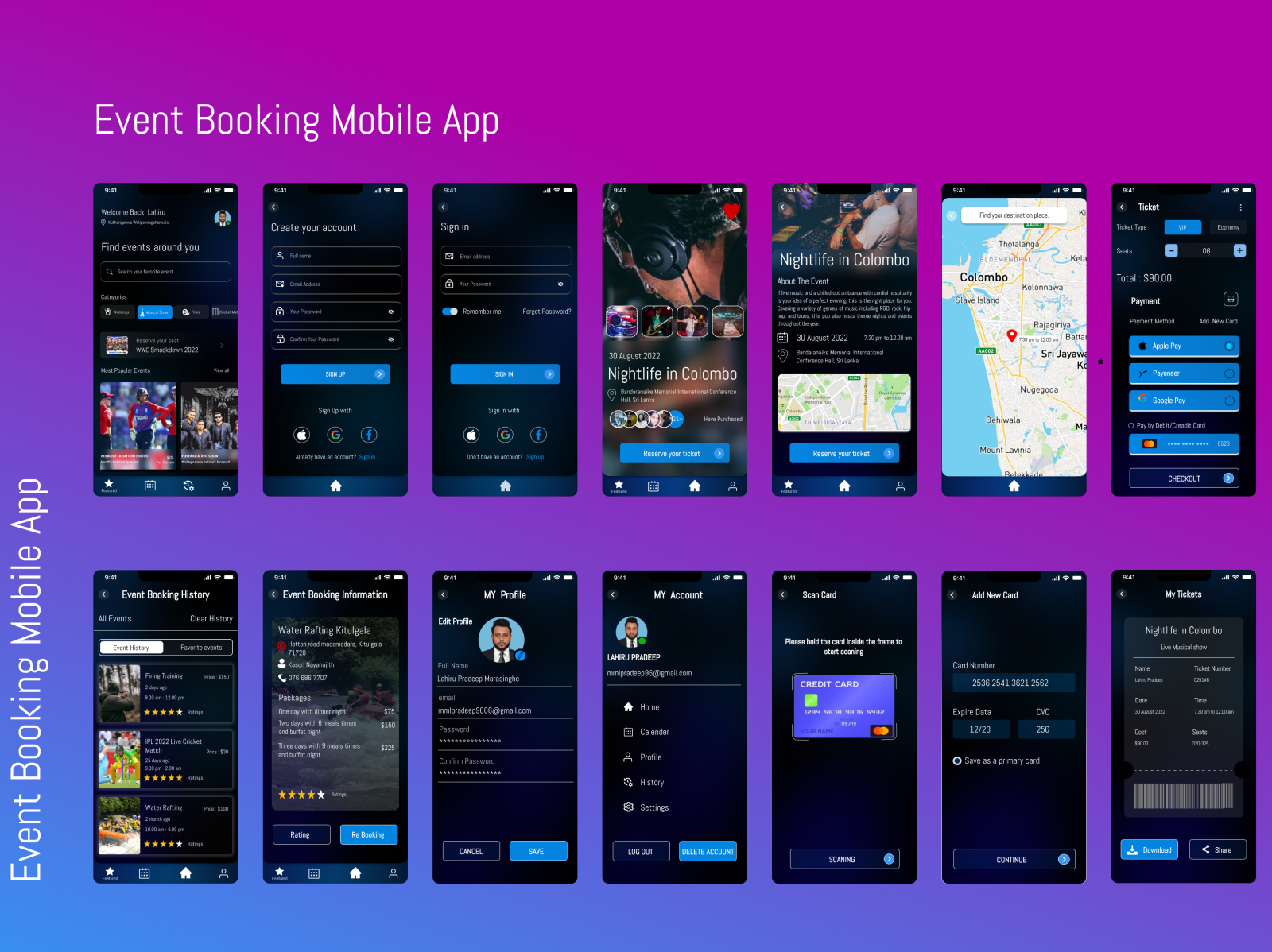 Event Booking Mobile App by Lahiru Pradeep on Dribbble