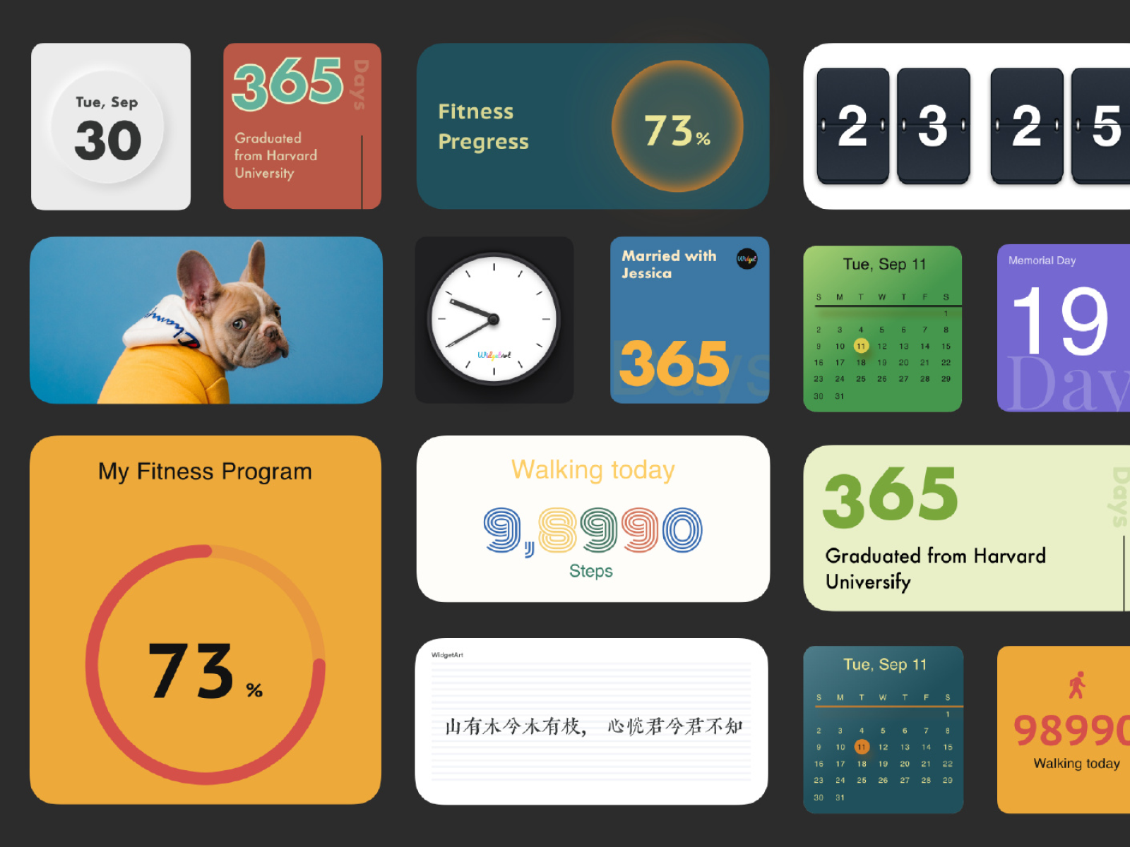 iOS 14 Widget by Zhangziheng on Dribbble