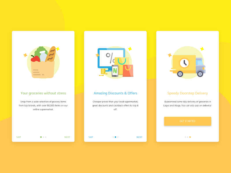 Onboarding Screens for an online Grocery Store app by Adeyemi Adedapo ...
