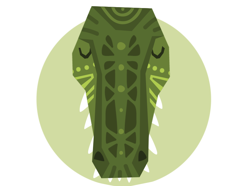 Crocodile for "Precious Jordan" by Jimena Oropeza on Dribbble