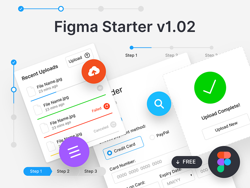 Figma UI Kit 1.02 by Stefan Balan on Dribbble