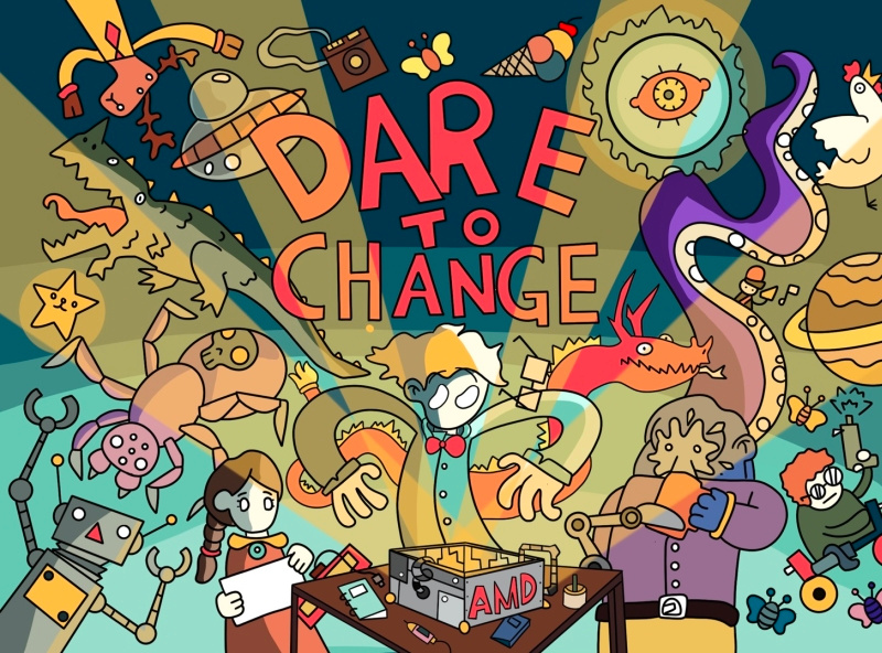 AMD: Dare To Change Poster by Maksim Shelestov on Dribbble