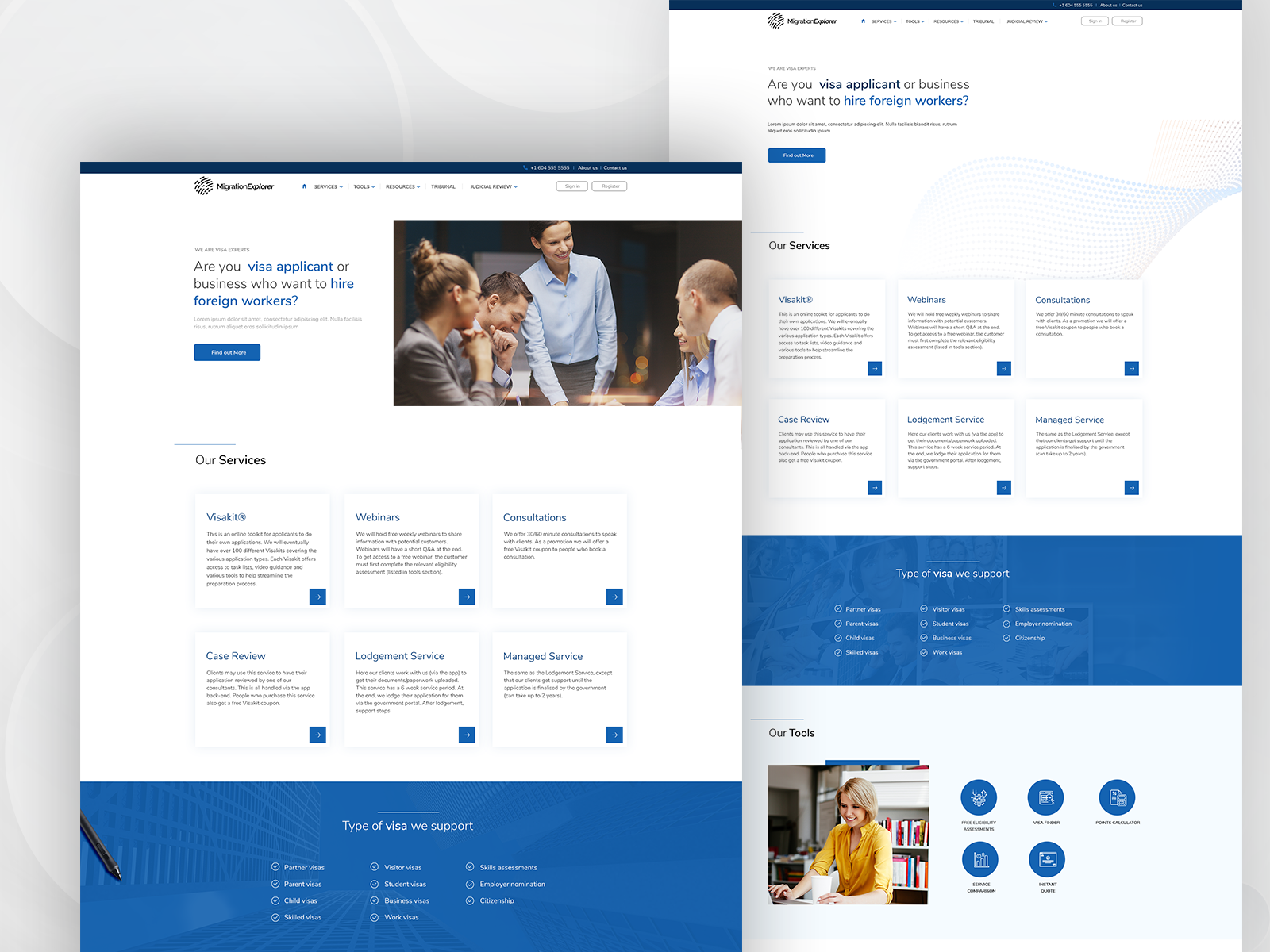 Migration Explorer Home page design by Nemanja Marjanovic on Dribbble
