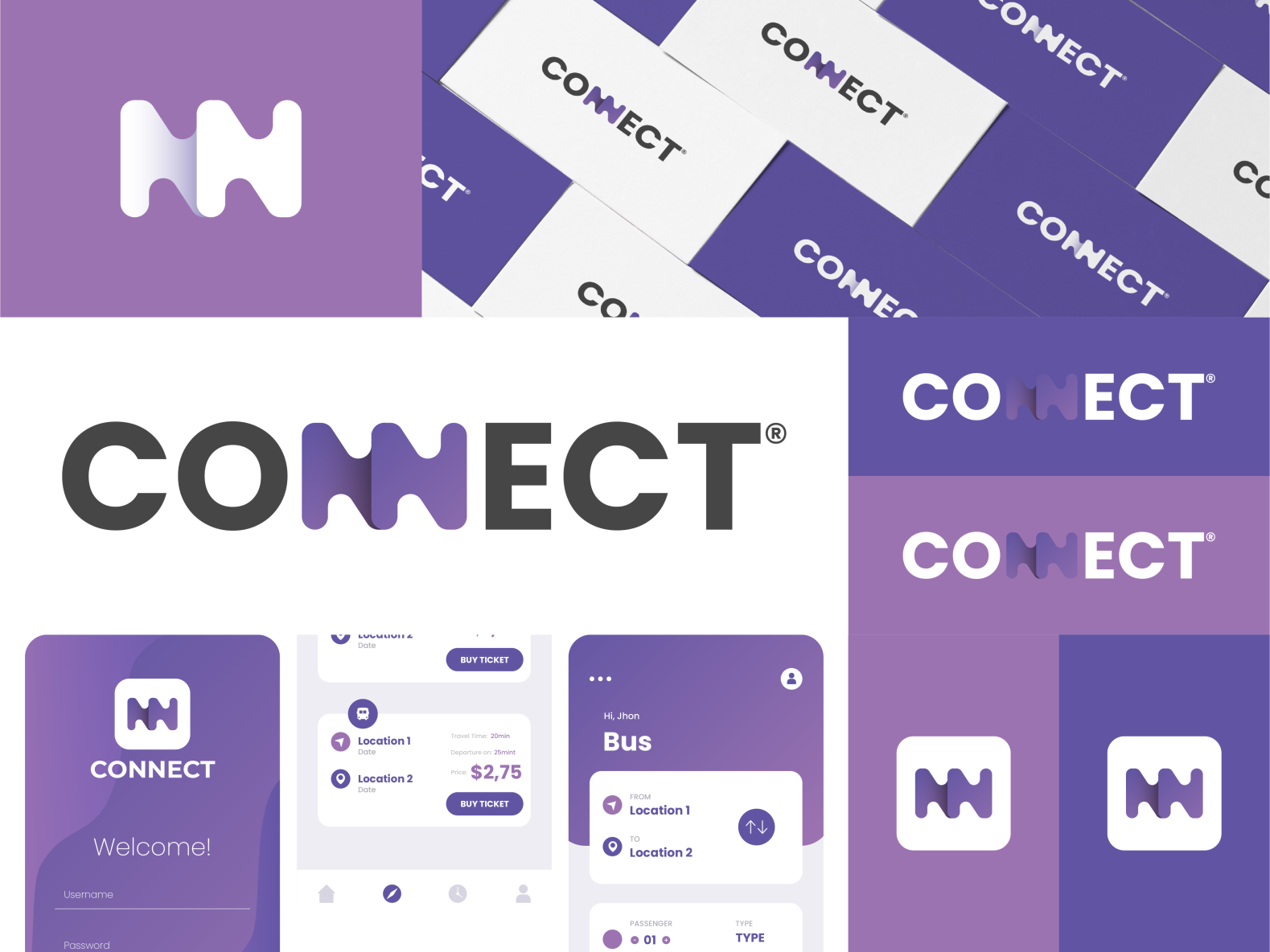 Connect Logo, Stationary & App Design by Royal Advertisers on Dribbble