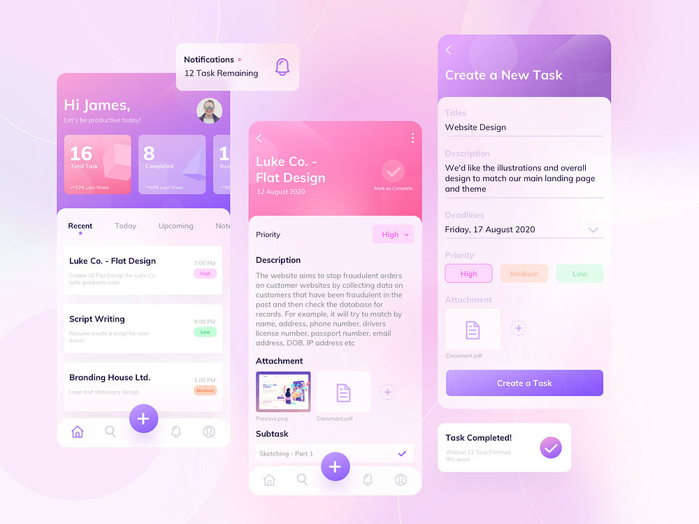 Simple Task App by Herdetya Priambodo for Plainthing Studio on Dribbble