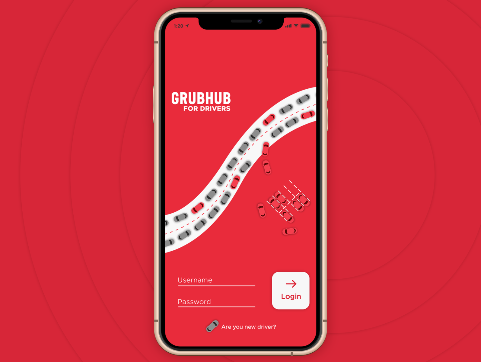 Grubhub Driver App Login Page Product Design (UX - UI) by Ali Can Acar ...