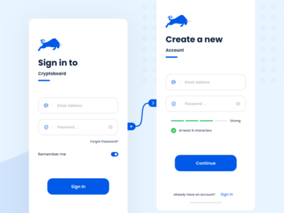 Sign In/Up UI Design | Mobile App by Ahmad Mujtaba on Dribbble