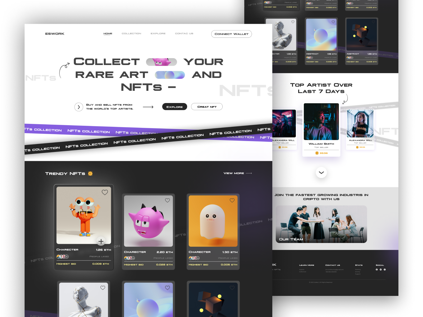 Collect Your Rare Art and NFTs- UI Design by Elias Creation on Dribbble