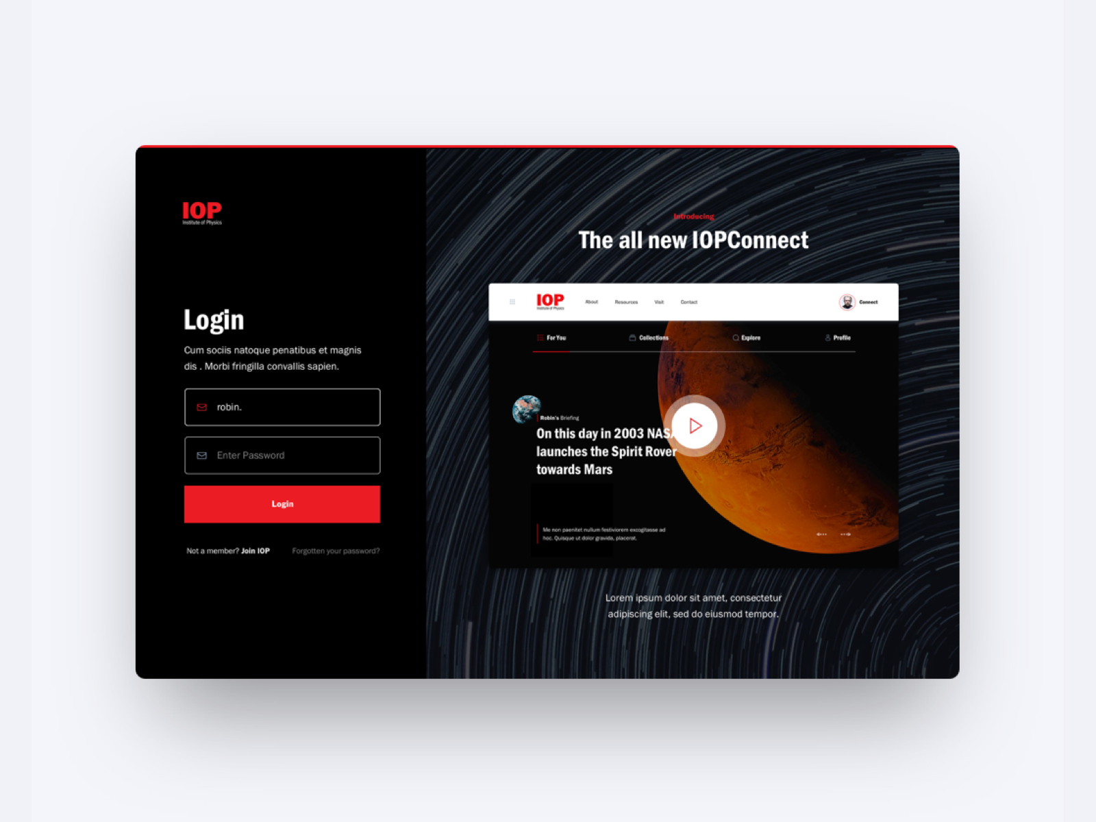 Institute of Physics - Login by Sam Hainsworth for Catch Digital on ...