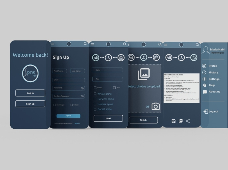Spine MRI | UI UX Design by Maria Nabil on Dribbble
