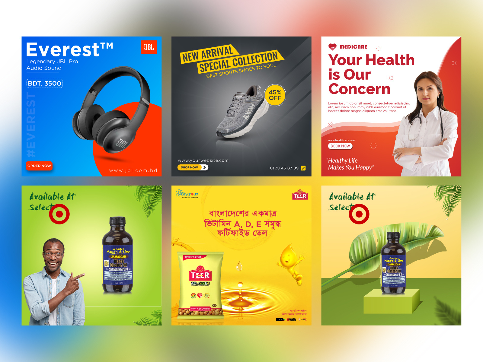 Social media post design by Sarafat Graphic on Dribbble