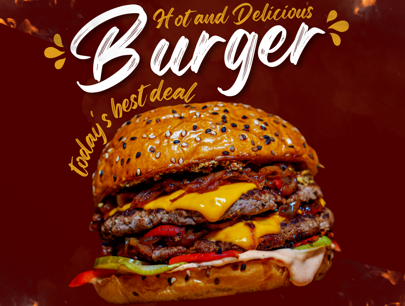 Burger Poster by Aamir Mehmood on Dribbble