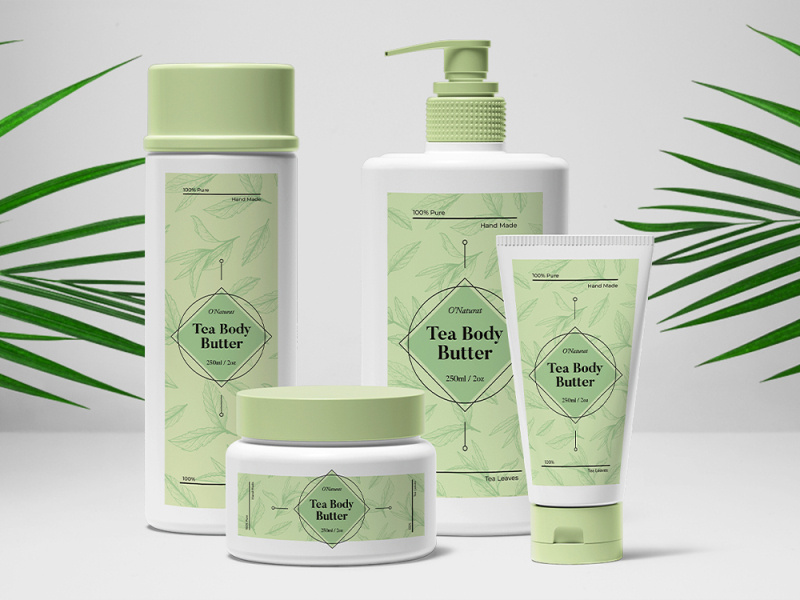 Cosmetic product label and packaging design by Nabil I. on Dribbble