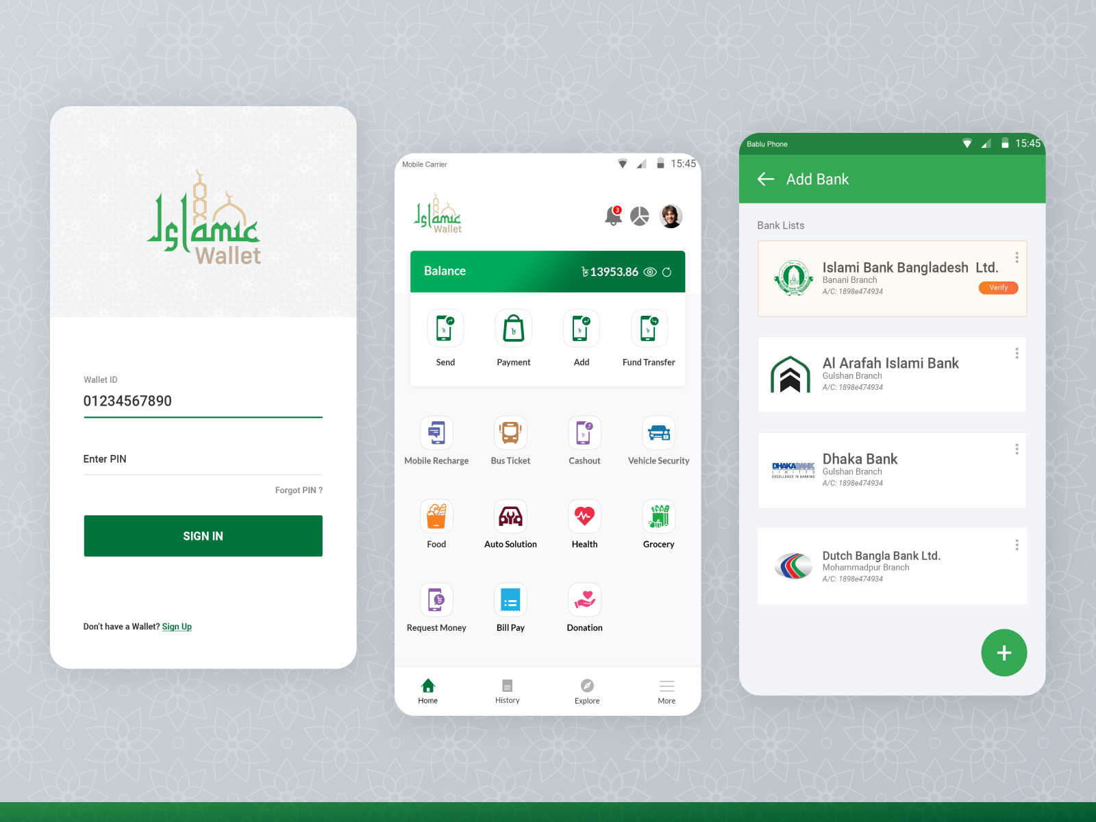 Islamic Wallet App by Ideaz13 on Dribbble