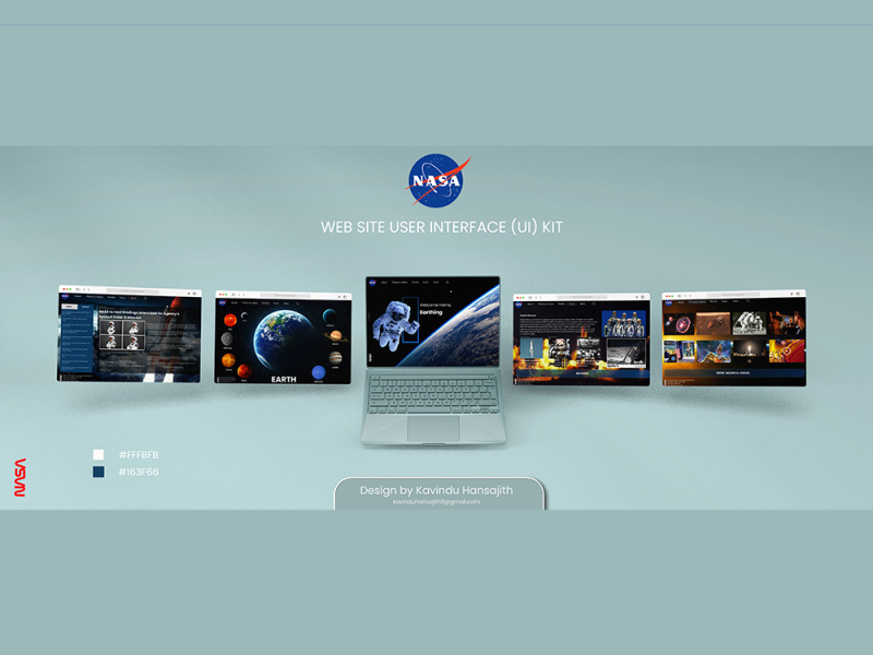 NASA Web site Re-Design (UI) Kit by Kavindu Hansajith on Dribbble