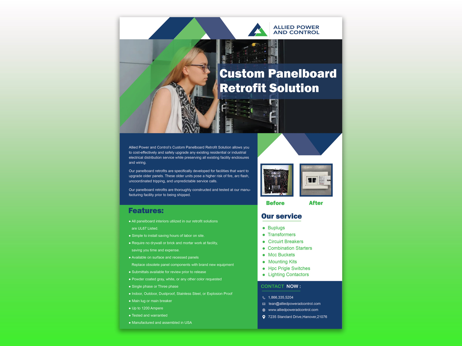 Panelboard Solution Flyer by ROYAL IT LAB on Dribbble