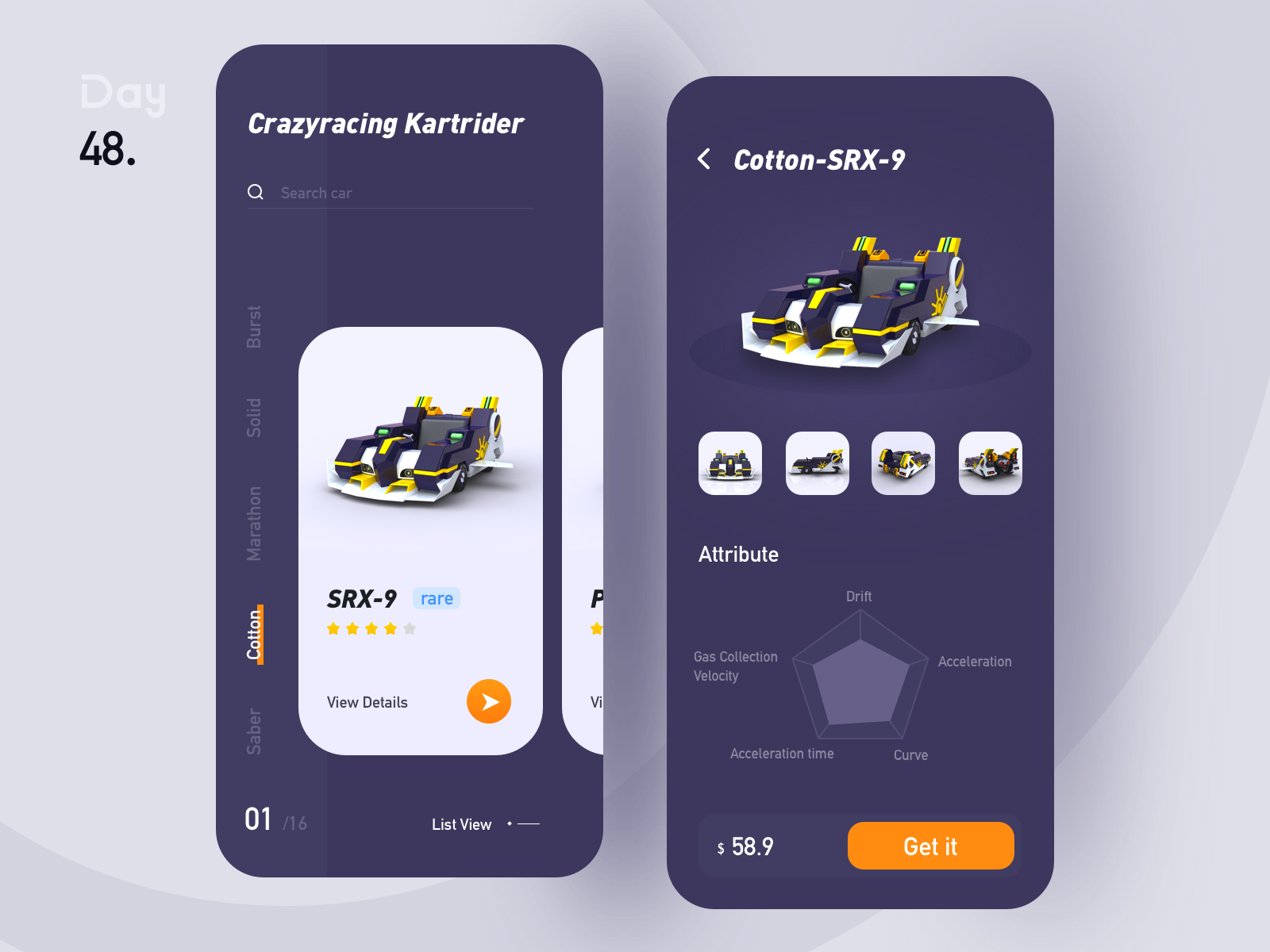 Car Selection Interface by JackYuu on Dribbble