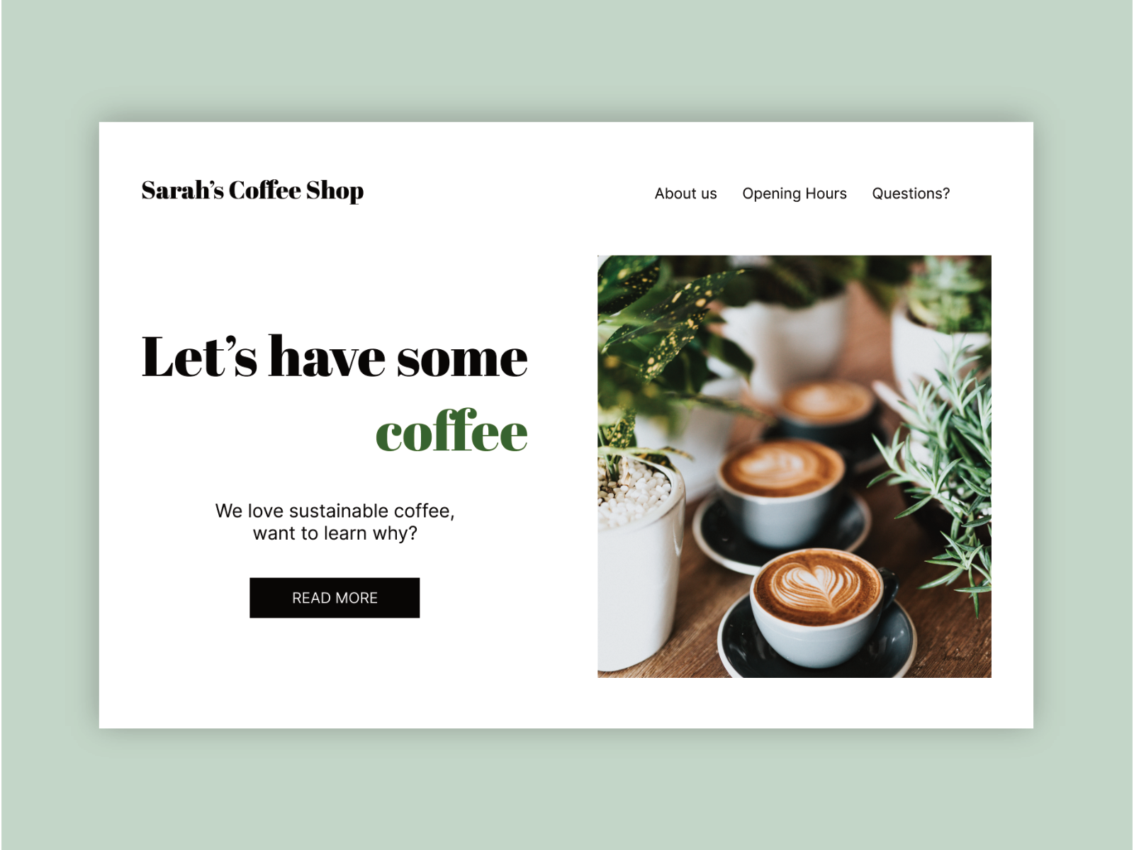Sarah's Coffee Shop Desktop by Josefin Angerbjörn on Dribbble