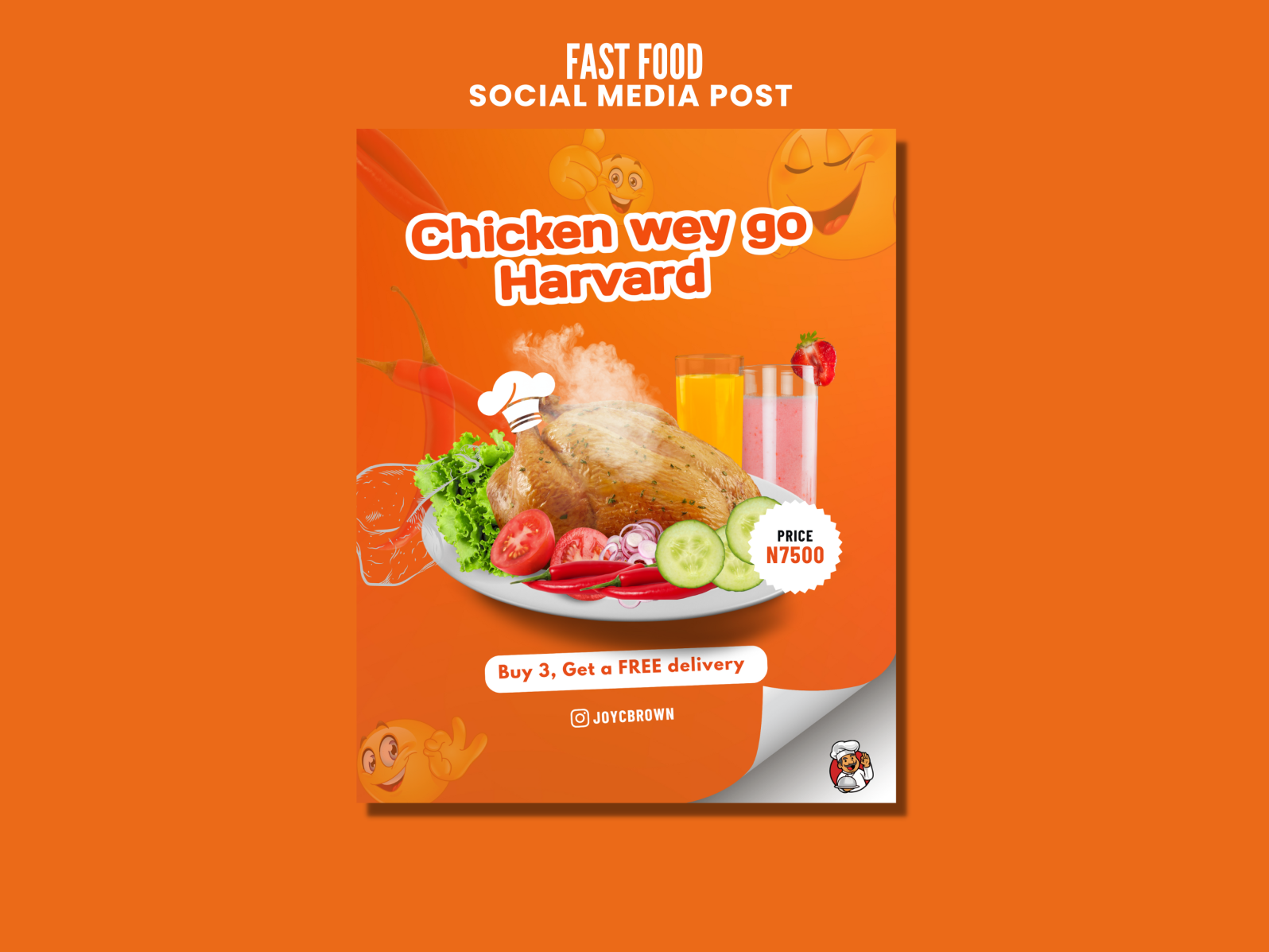 Fast Food Social Media Post Design by Jc Brown on Dribbble