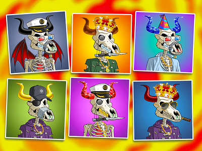Bull Skeleton NFT Collection by Stam! on Dribbble