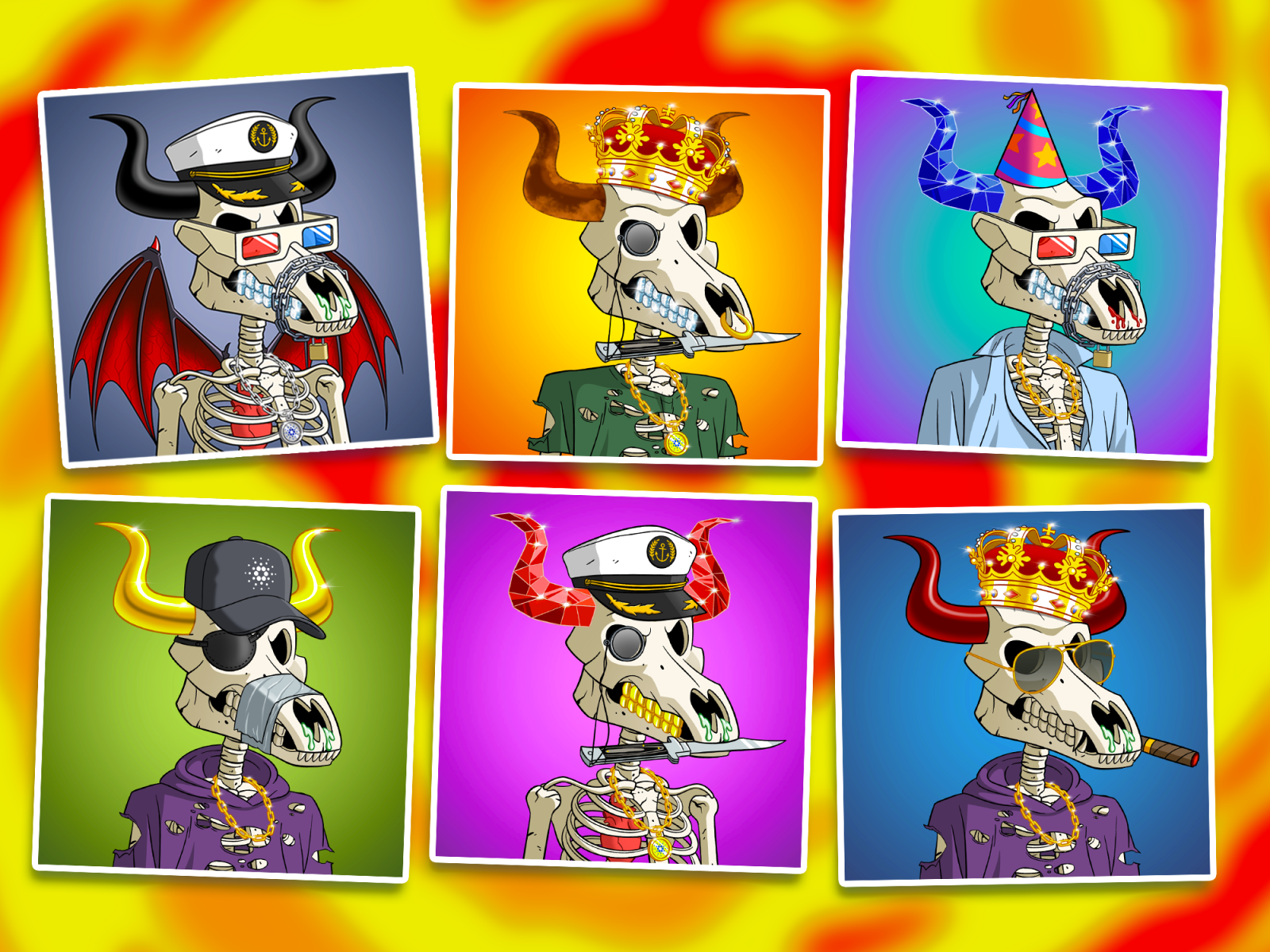 Bull Skeleton NFT Collection by Stam! on Dribbble