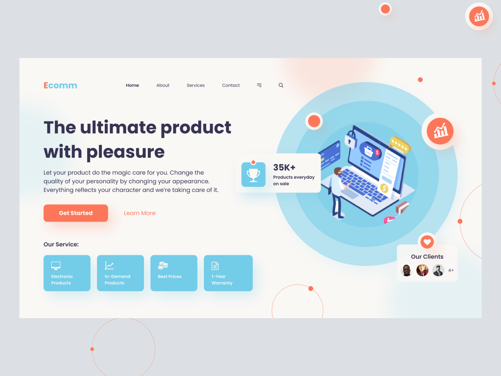E-commerce Web Design Hero Section by Faizan Sayani on Dribbble