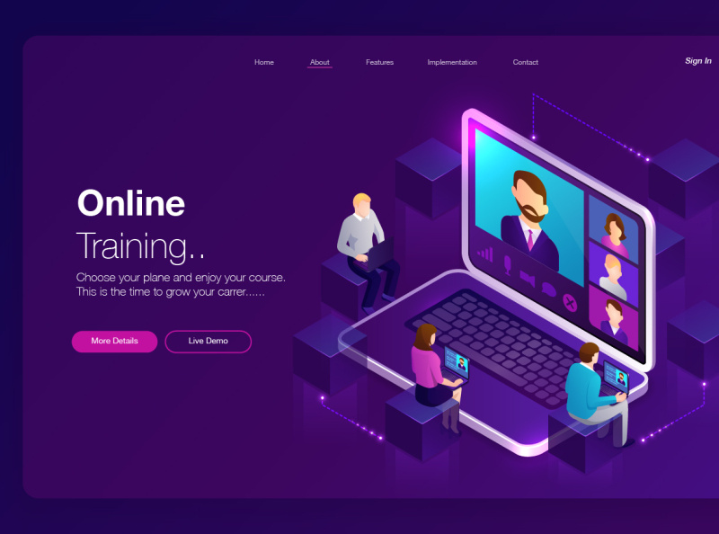 Online Training Web page by Jitendra Yadav on Dribbble