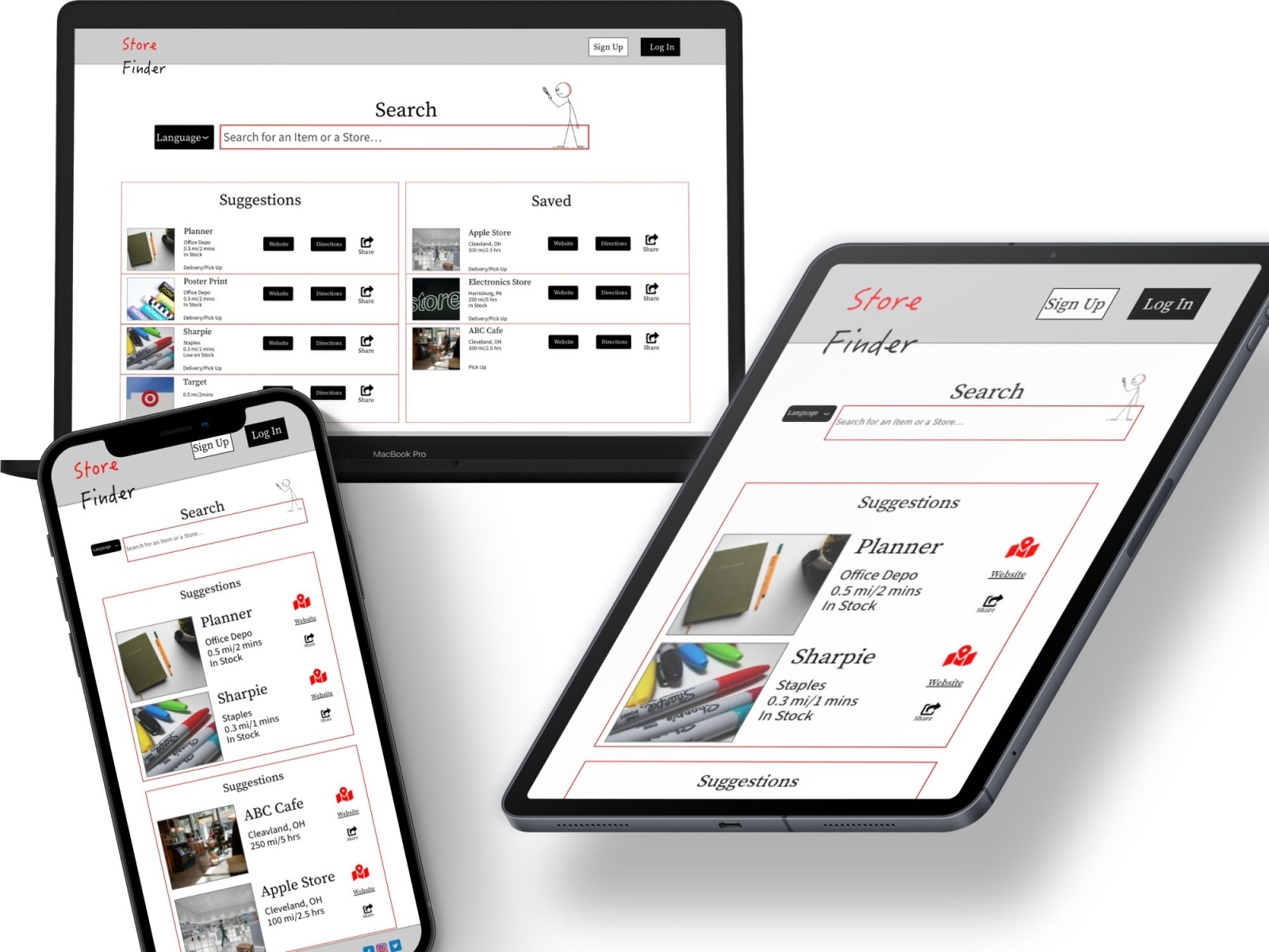 A Responsive Website to Find Stores by Gauri Khawadkar on Dribbble