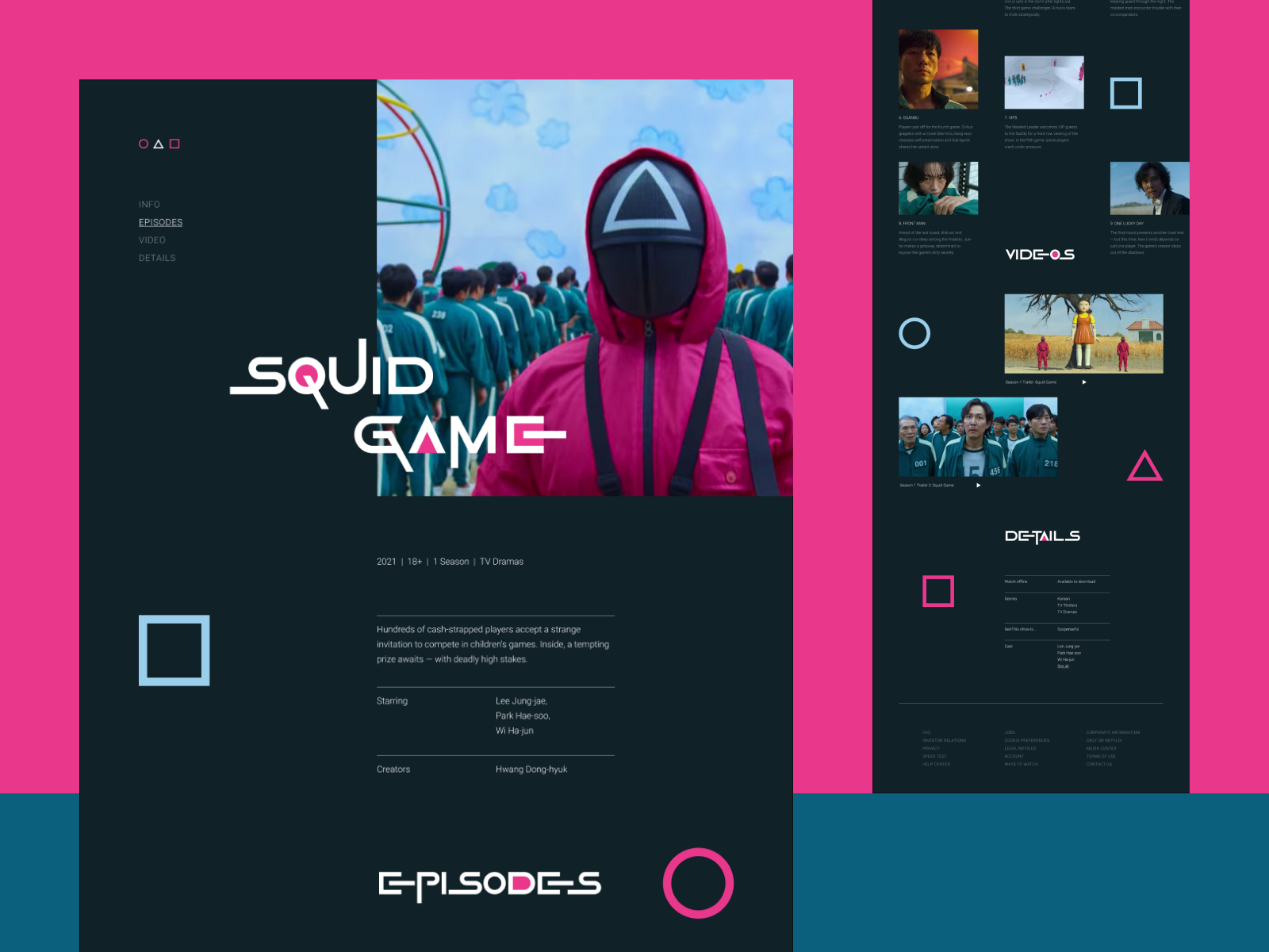 Squid Game Website Design by Safiya Mikheyenka on Dribbble