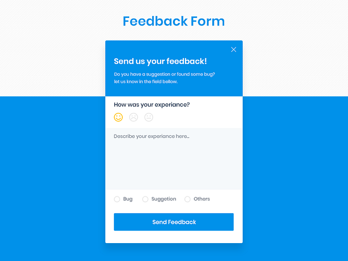 Feedback Form | UI/UX by Zahir Patel on Dribbble