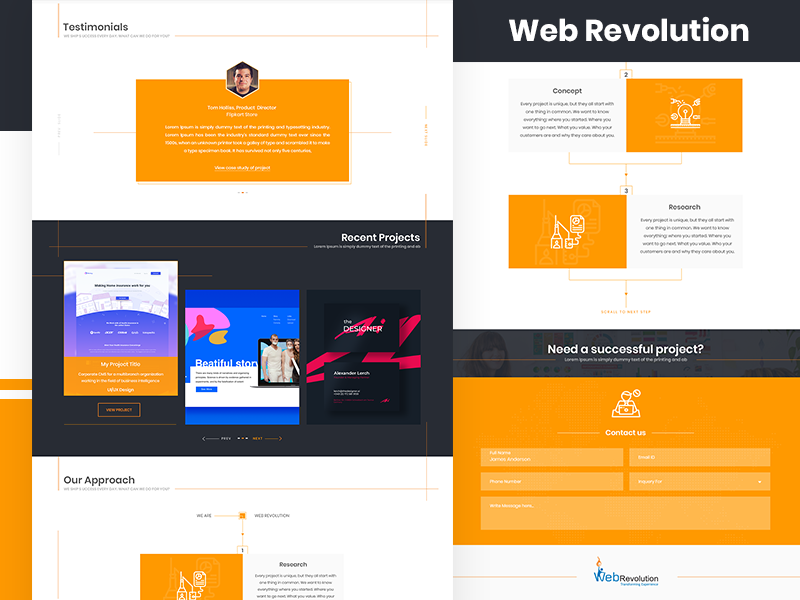 Web Revolution | Design and Development Company landing page by Zahir ...